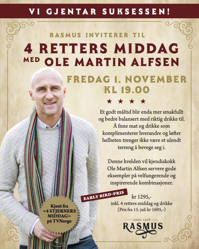 4-retters middag med Ole Martin Alfsen - Mat & Uteliv